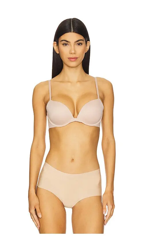 Calvin Klein Perfectly Fit Push Up Plunge Bra In Nude - Cedar