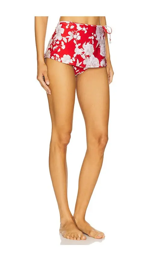 L'Agence Ellen Bikini Bottom With Wrap Skirt