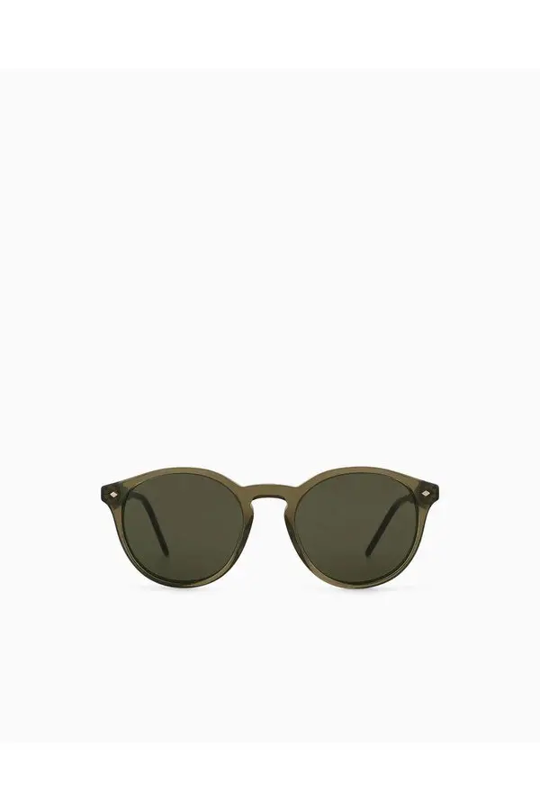 Giorgio Armani Panto Sunglasses - Green