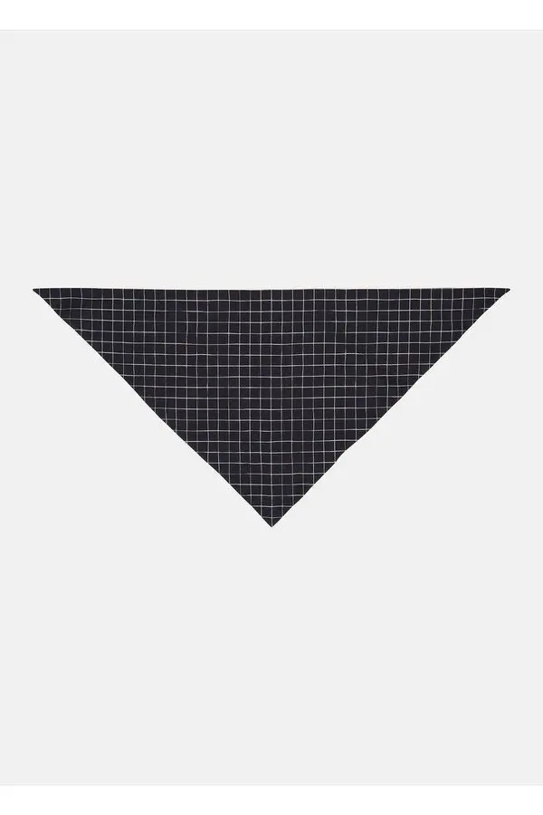 Vince Trellis Plaid Headkerchief - Black