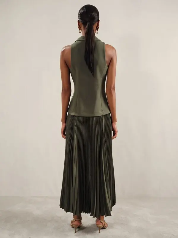 Acler Stinford Pleated Midi Dress