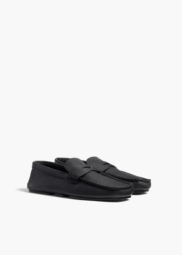 Khaite Billy Loafer In Pebbled Leather - Black