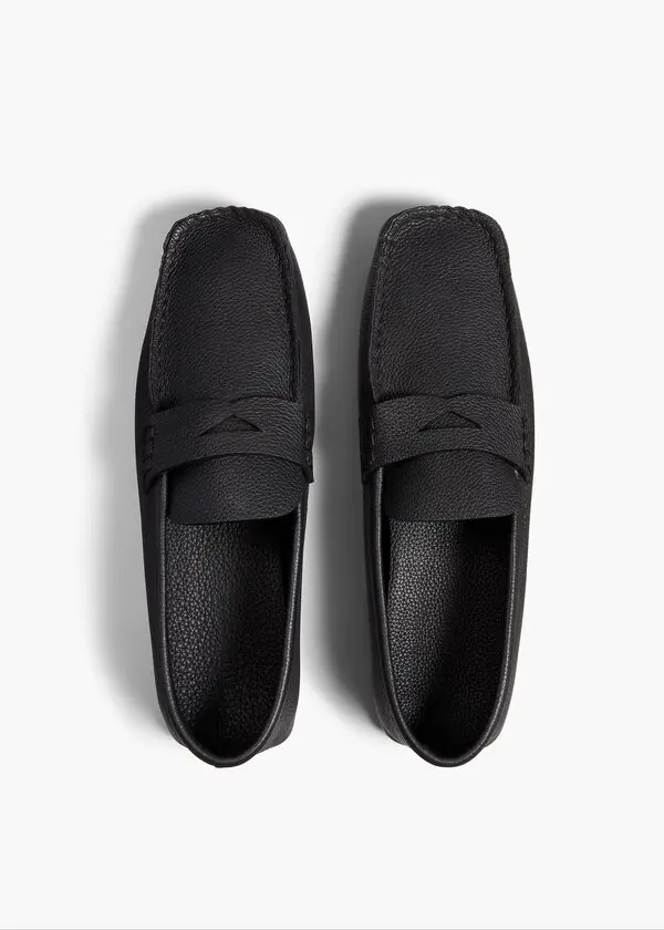 Khaite Billy Loafer In Pebbled Leather - Black