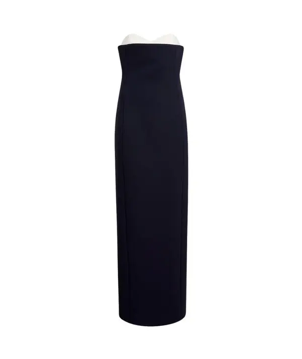 Khaite Yael Strapless Dress - Dark Navy