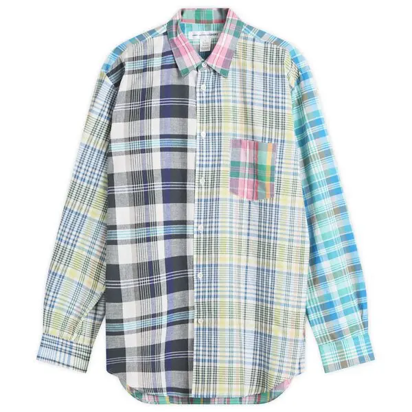 Comme Des Garçons Mix Check Button Down Shirt