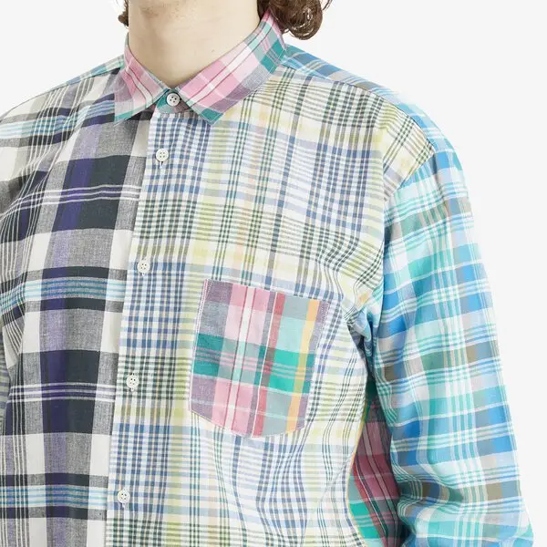 Comme Des Garçons Mix Check Button Down Shirt