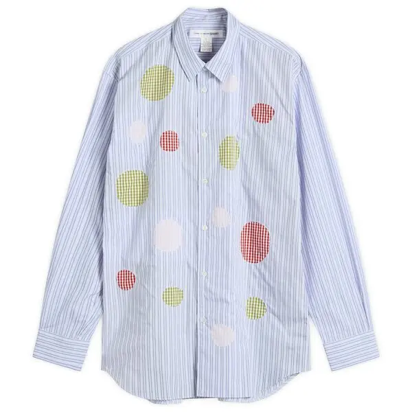 Comme Des Garçons Stripe Gingham Patch Shirt