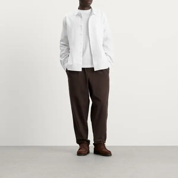 You Must Create Curtis Seersucker Shirt - White