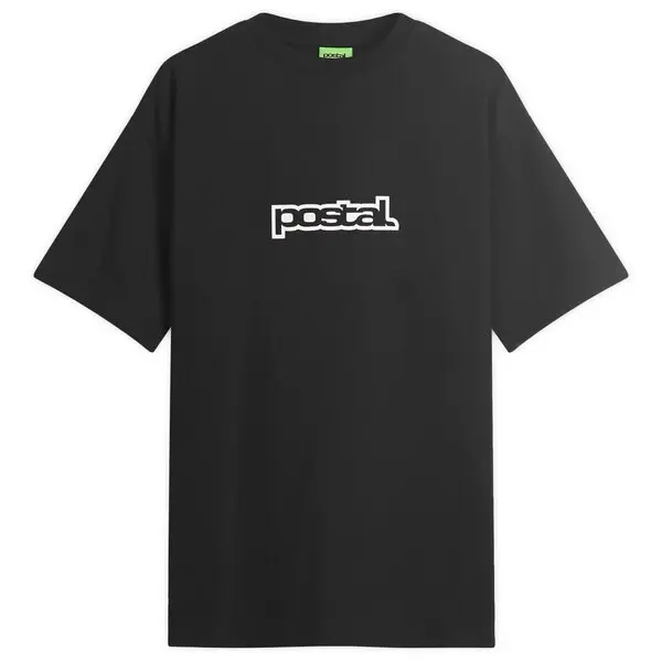 POSTAL Bold Outline Logo T-shirt - Black
