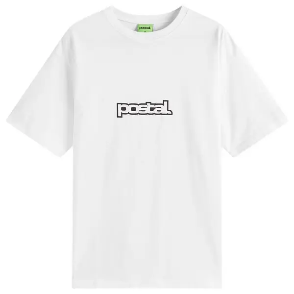 POSTAL Bold Outline Logo T-shirt - White