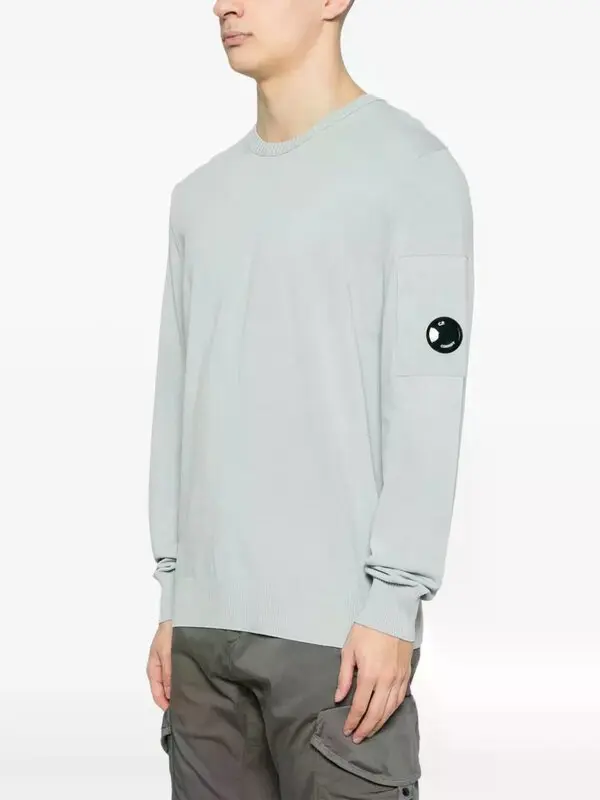 C.P. COMPANY Lens-detail Crewneck Sweater - Blue