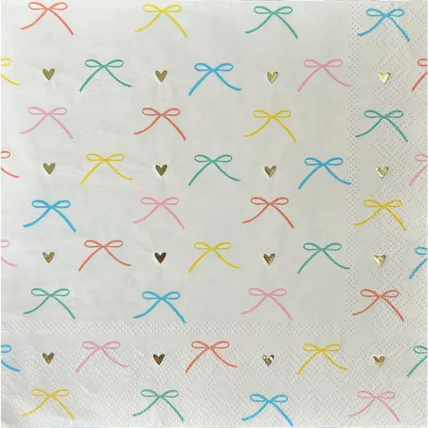 JOLLITY & CO Bows Large Napkins - Assorted Pre-pack