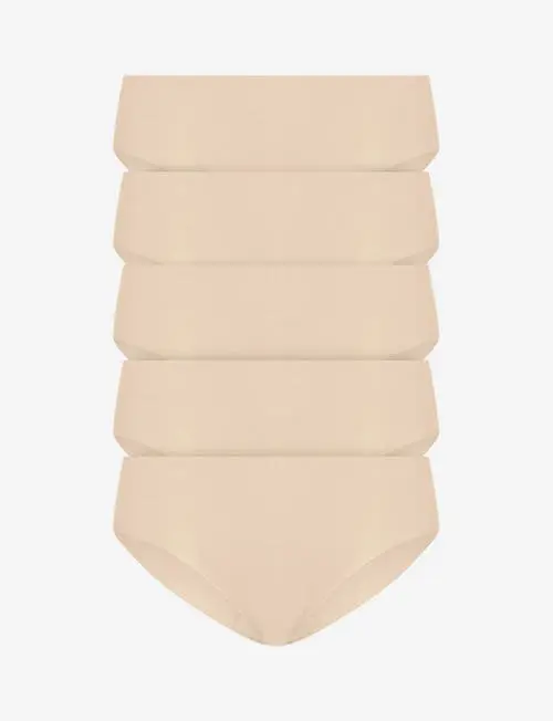 Commando Five-pack Microfiber Bikini Bottoms - Beige