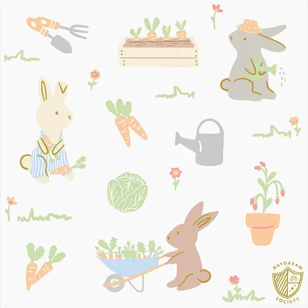 DAYDREAM SOCIETY Bunnies In The Garden Stickers - Asssorted Pre-pack