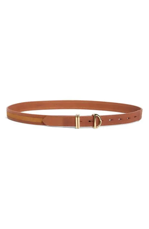 FRAME Crescent Leather Belt - Camel Multi