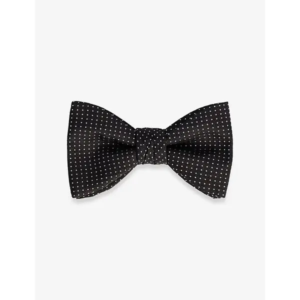 Hugo Micro-dot Silk Bow Tie - Black