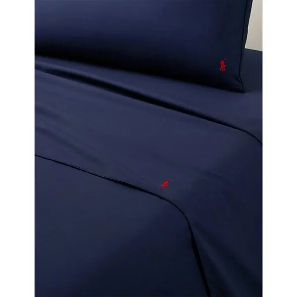 Ralph Lauren Polo Player Cotton Flat Sheet - Newport