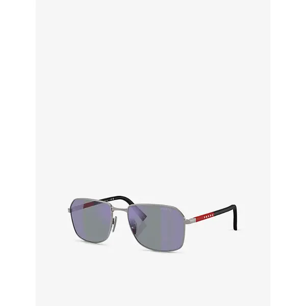 Prada Square-frame Sunglasses - Silver