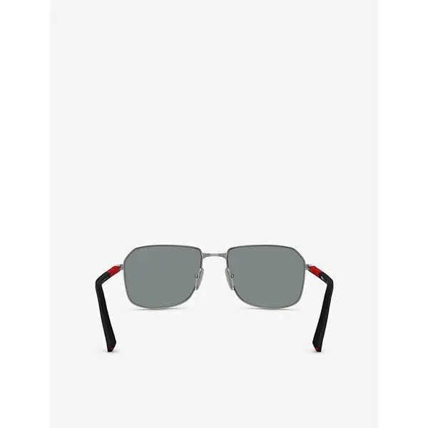 Prada Square-frame Sunglasses - Silver