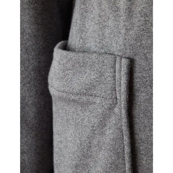 BOSS Brand-embroidered Tie-waist Cotton-blend Robe - Gris