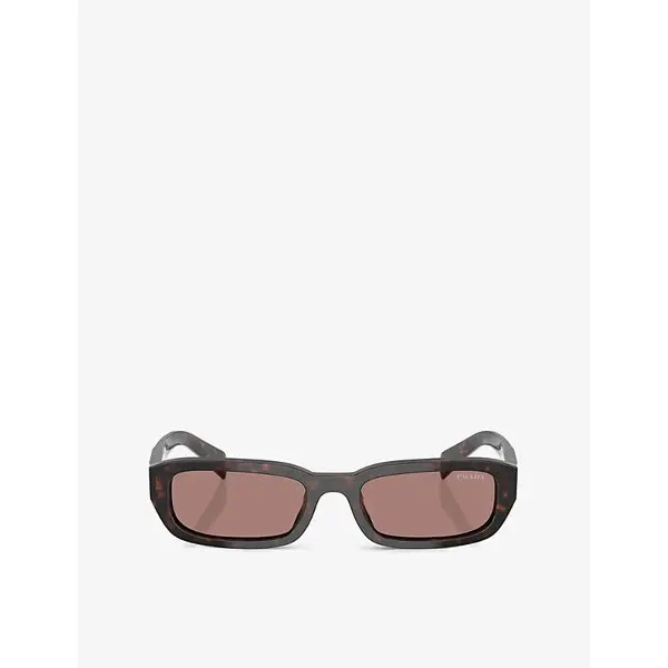 Prada Rectangle Acetate Sunglasses - Brown