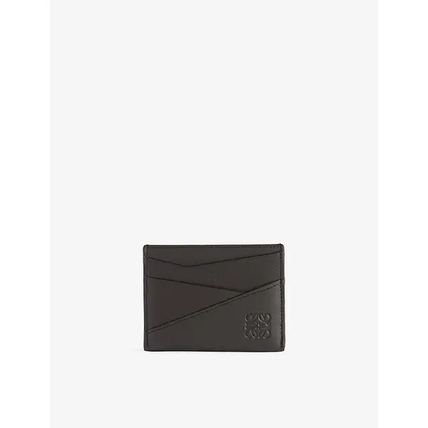 Loewe Puzzle Edge Plain Leather Card Holder - Dark Grey
