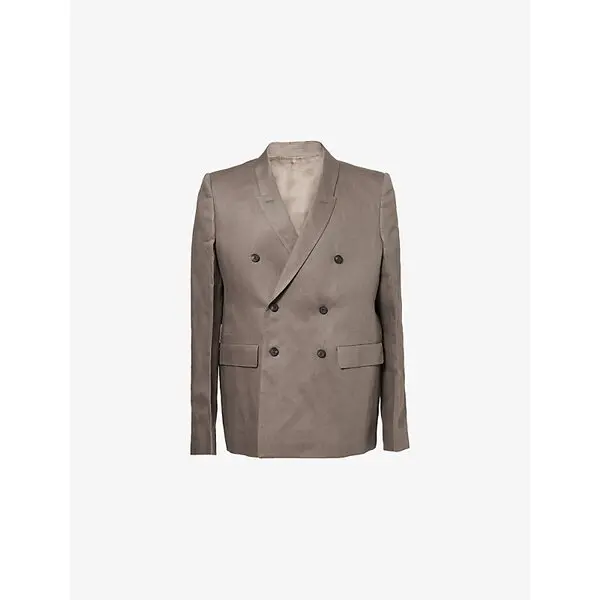 Rick Owens Double-breasted Regular-fit Linen Blazer