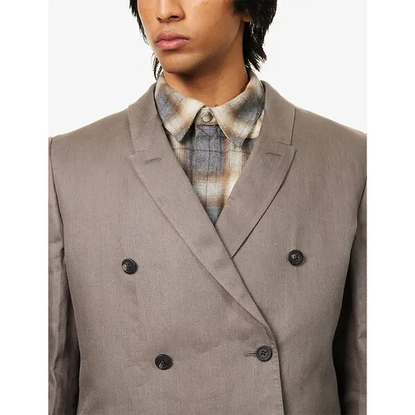 Rick Owens Double-breasted Regular-fit Linen Blazer