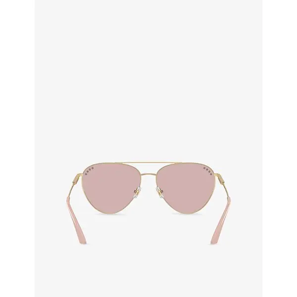 JIMMY CHOO Jc4002b Aviator Sunglasses - Gold