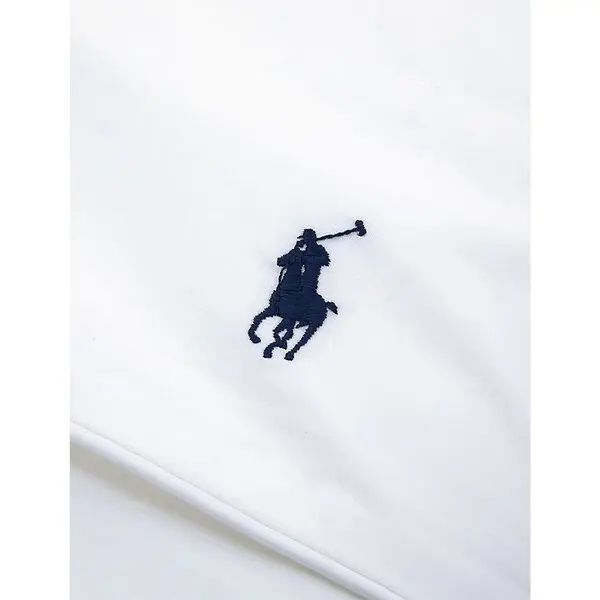 Ralph Lauren Polo Player Cotton Flat Sheet - White