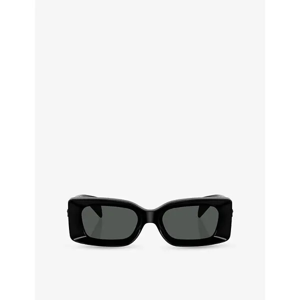 Versace Ve4474u Rectangle-frame Sunglasses - Black