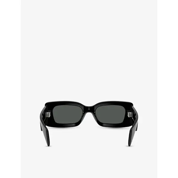Versace Ve4474u Rectangle-frame Sunglasses - Black