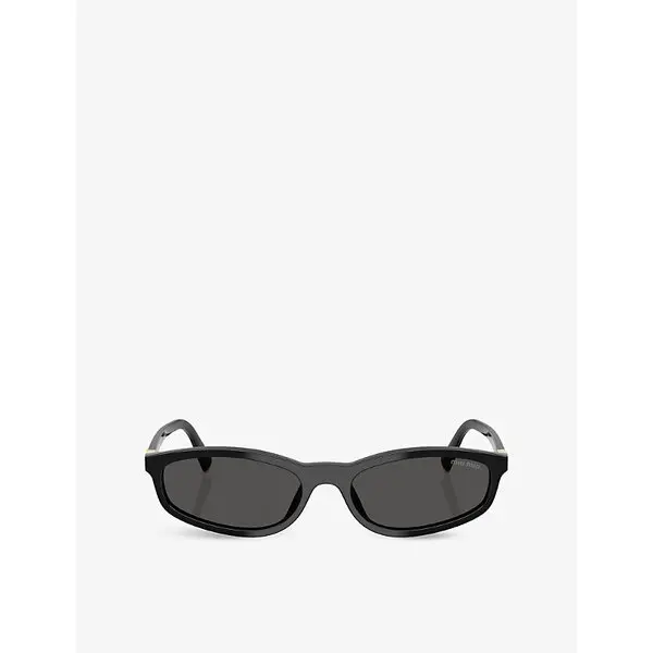 Miu Miu Mu A06s Oval Sunglasses - Black