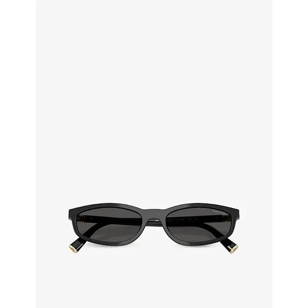 Miu Miu Mu A06s Oval Sunglasses - Black