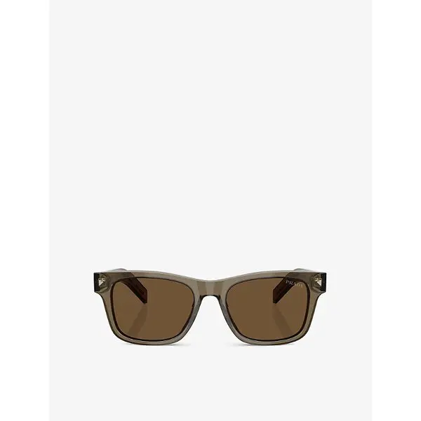 Prada Rectangle-frame Sunglasses - Cream