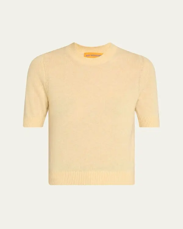 Guest In Residence Cashmere Sweater Tee - Butter