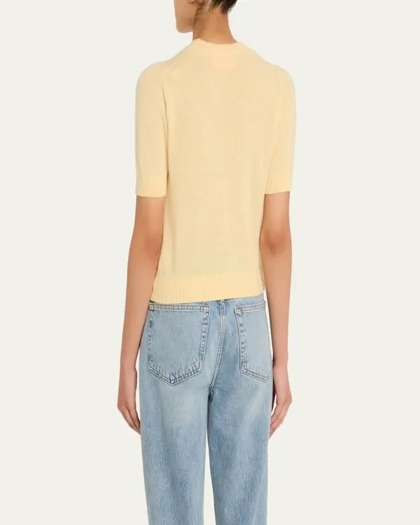 Guest In Residence Cashmere Sweater Tee - Butter