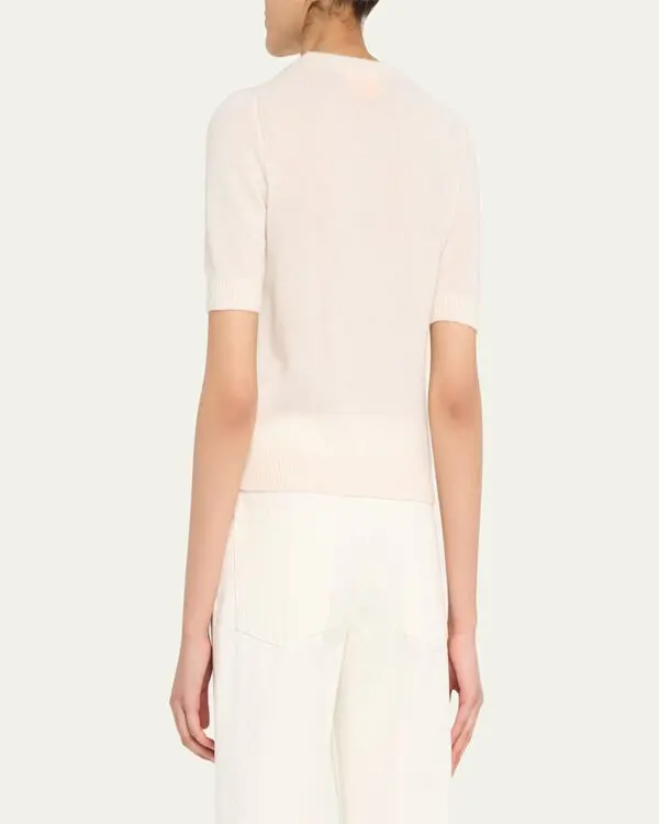 Guest In Residence Cashmere Sweater Tee - Butter