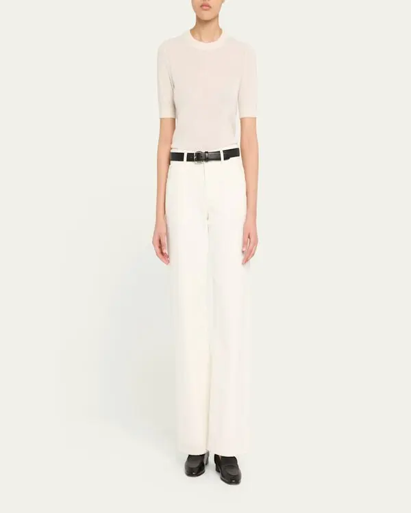 Guest In Residence Cashmere Sweater Tee - Butter