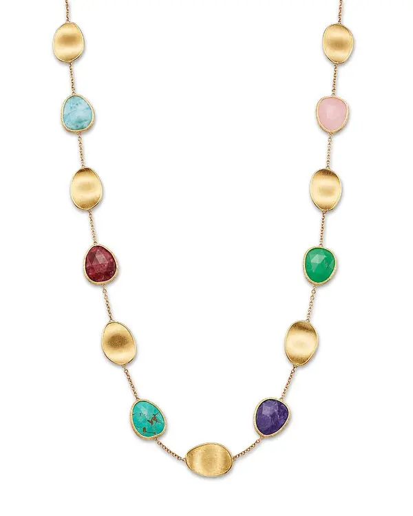 Marco Bicego 18k Yellow Lunaria Multi Stone Collar Necklace - Gold/multi
