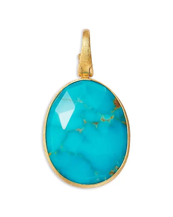 Marco Bicego 18k Yellow Gold Lunaria Turquoise Pendant - Blue/gold