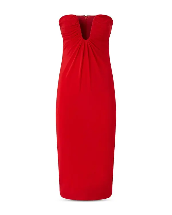 Pinko Jersey Pencil Midi Dress - Lively Red