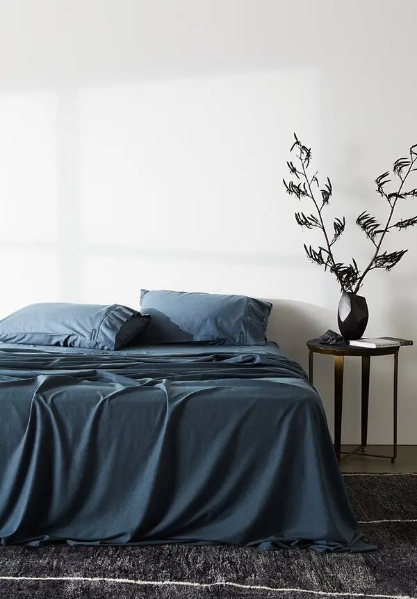 ETTITUDE Cleanbamboo Hemp Linen+ Duvet Cover - Ink