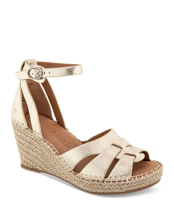 KENNETH COLE Coolie Espadrille Wedge Sandals - Champagne
