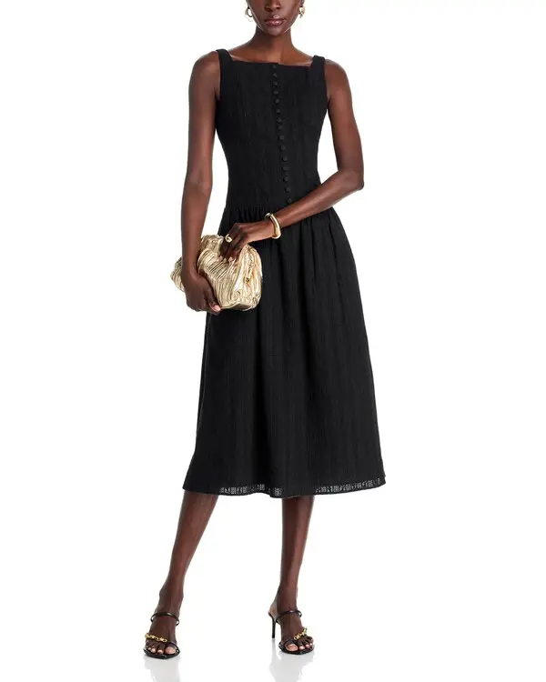 WAYF Eve Eyelet Midi Dress