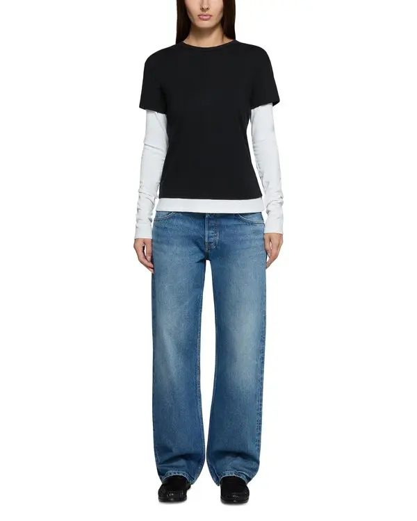 EB DENIM Low Rise Baggy Straight Jeans