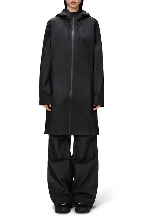 Rains Suva Waterproof Hooded Raincoat - Black