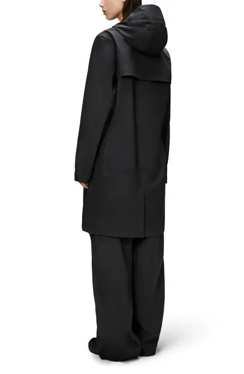 Rains Suva Waterproof Hooded Raincoat - Black