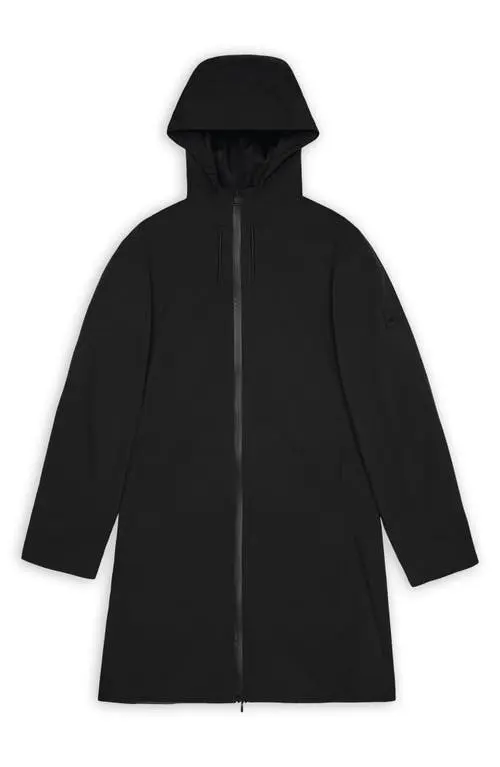 Rains Suva Waterproof Hooded Raincoat - Black