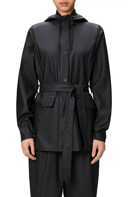 Rains Curve Waterproof Rain Jacket - Black